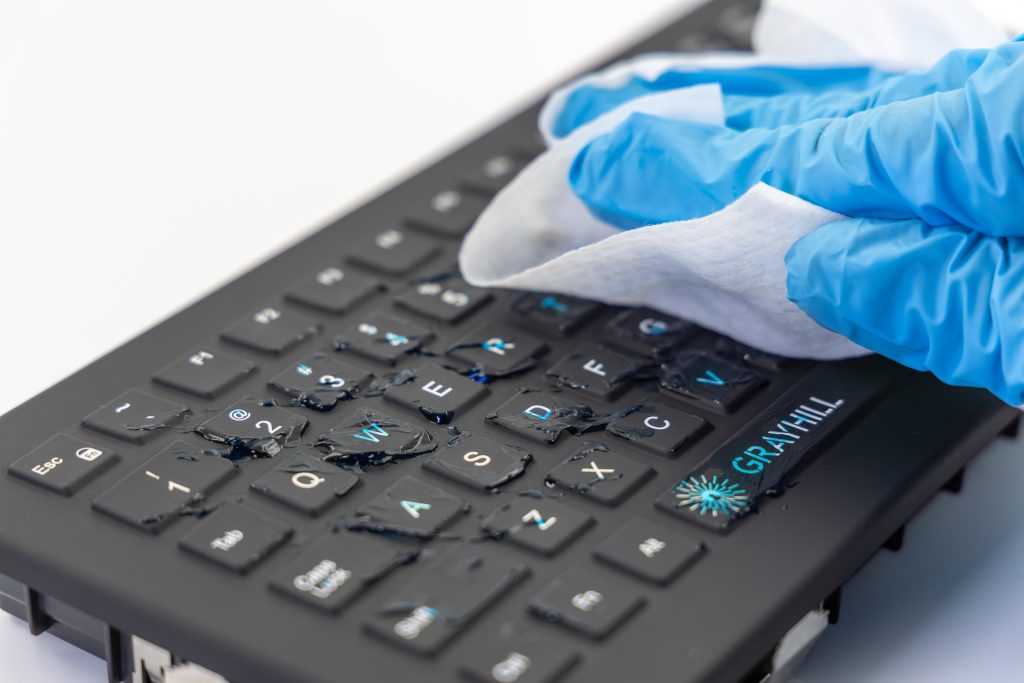 CliniKey Medical Panel-Mount Keyboard for Harsh Disinfectants and Heavy ...